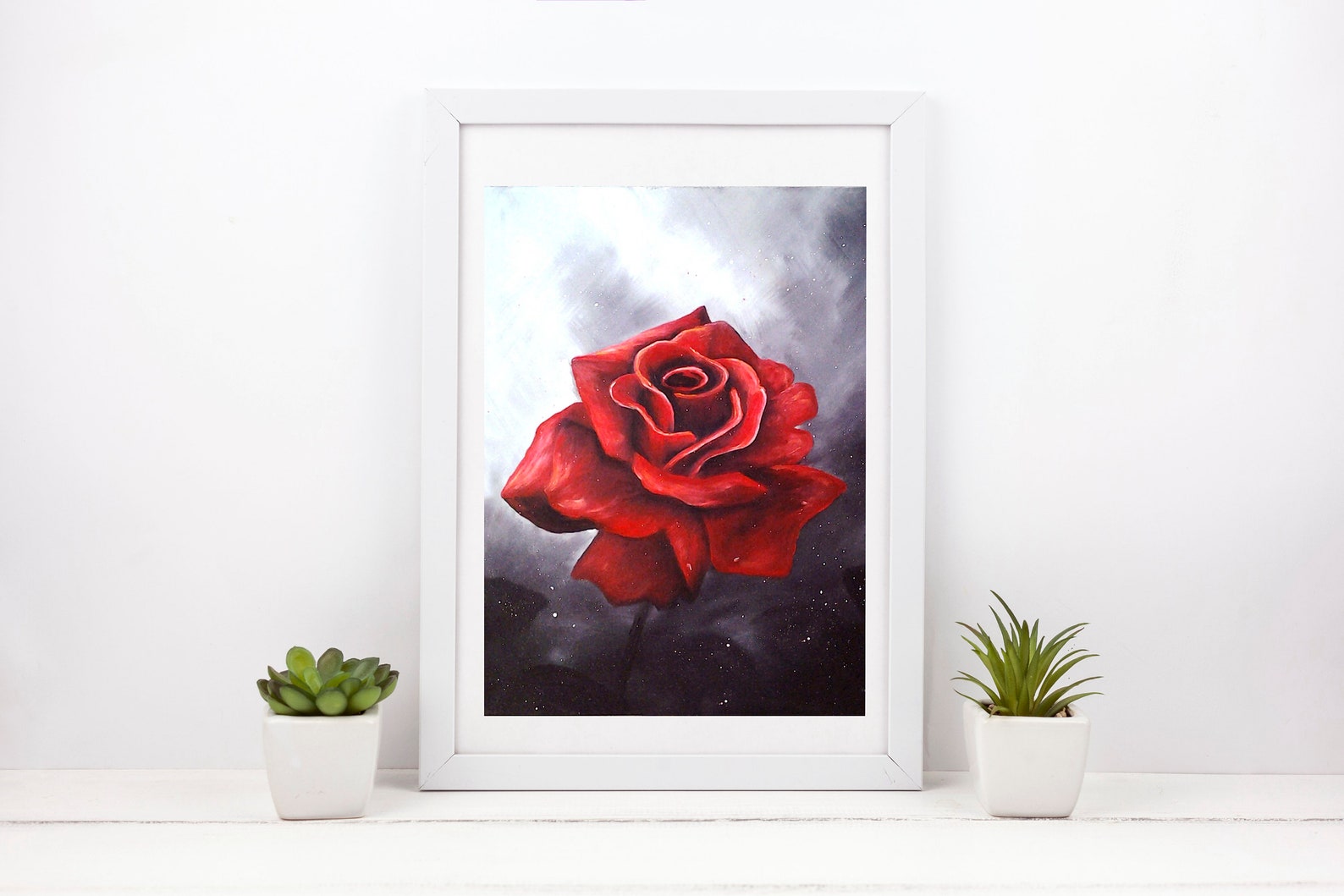 Rose Painting Print, Rose Oil Painting, Rose Print, Romantic Gift, Rose ...