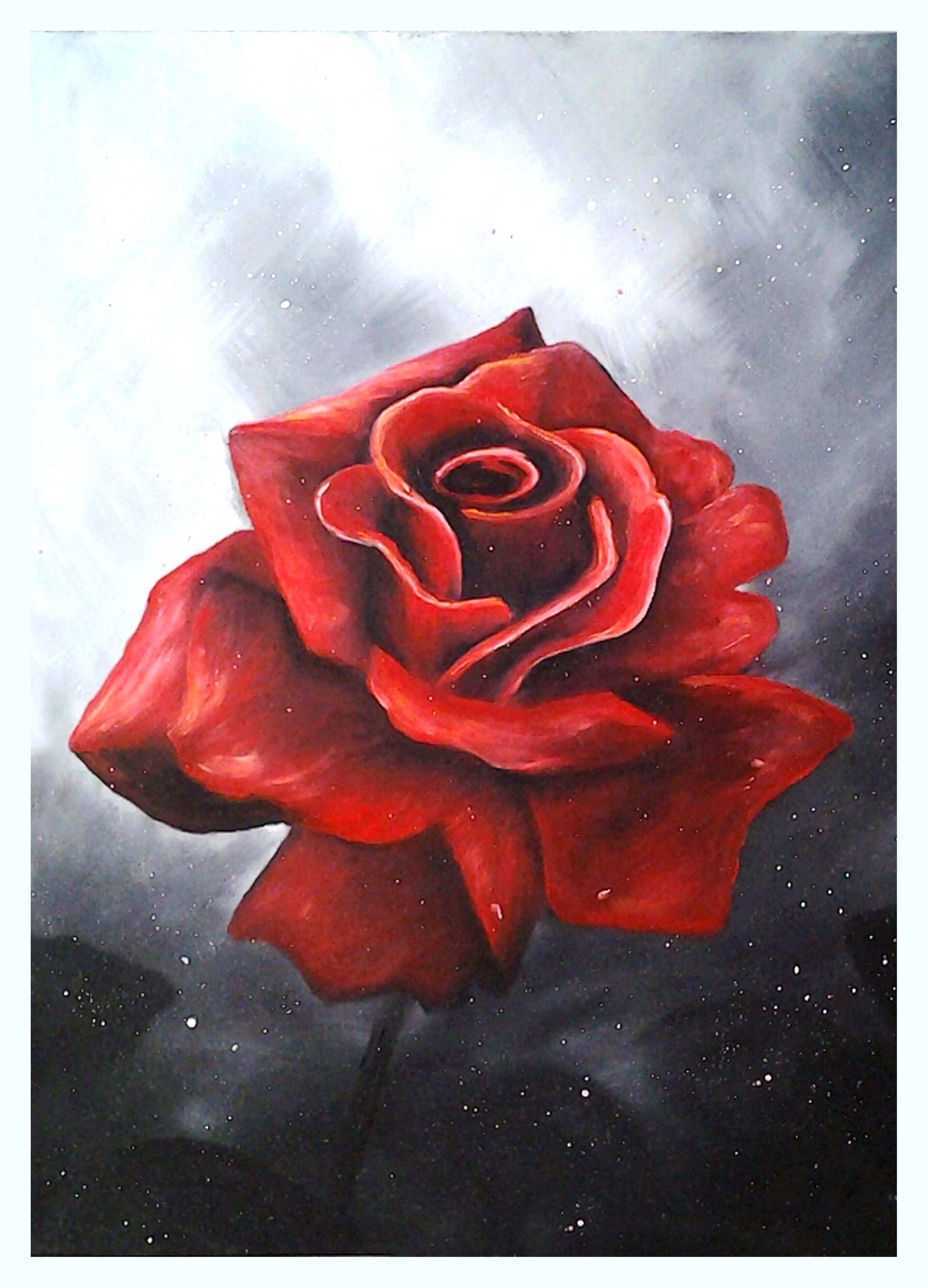 Rose Painting Print, Rose Oil Painting, Rose Print, Romantic Gift, Rose ...