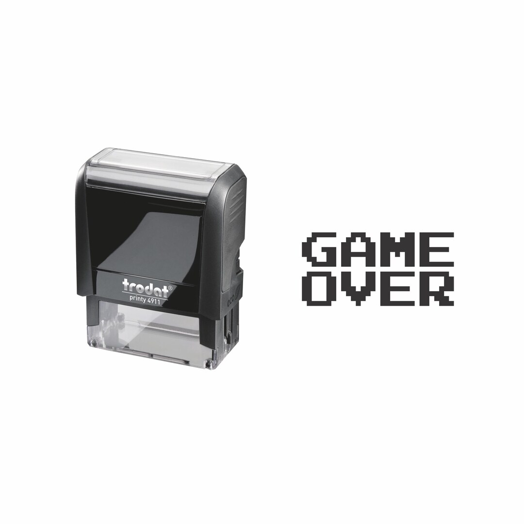 Game Over Self Inking Rubber Stamp, Fun Retro Gaming Stamper Gift ...
