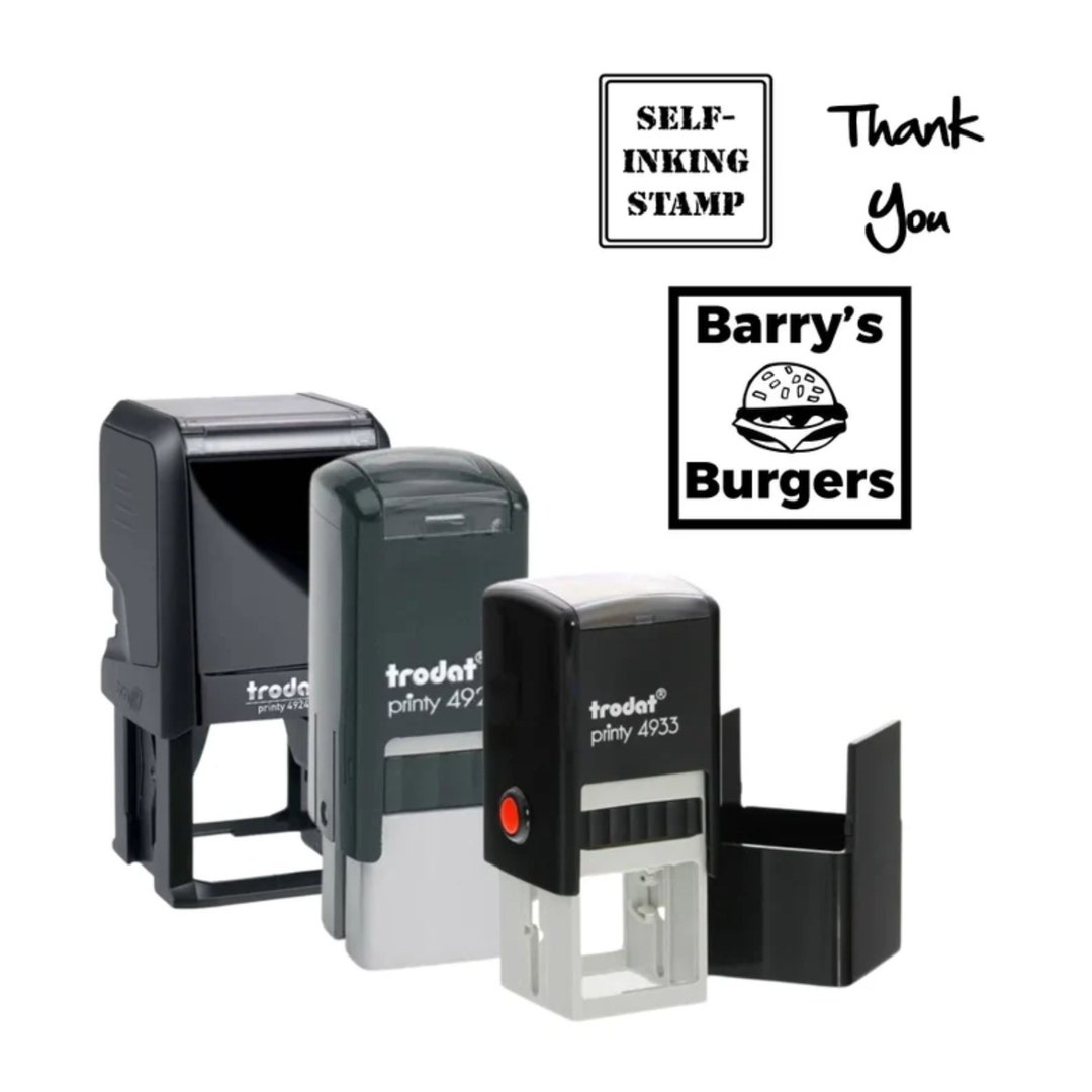 Customised Square Self Inking Stamp (various Sizes), Personalised ...