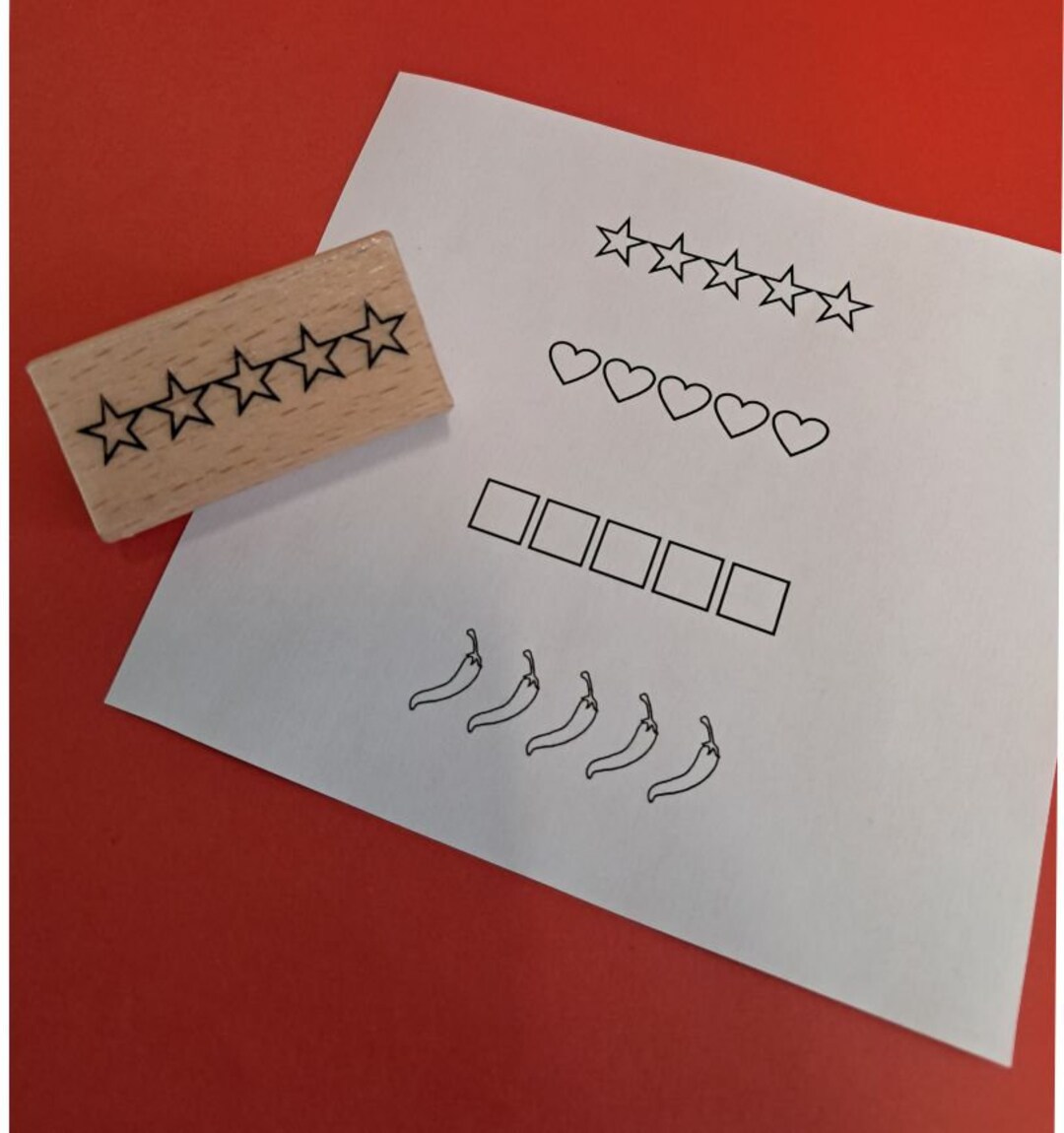 Five Stars Journaling Rubber Stamp Choose From 4 Options - Etsy