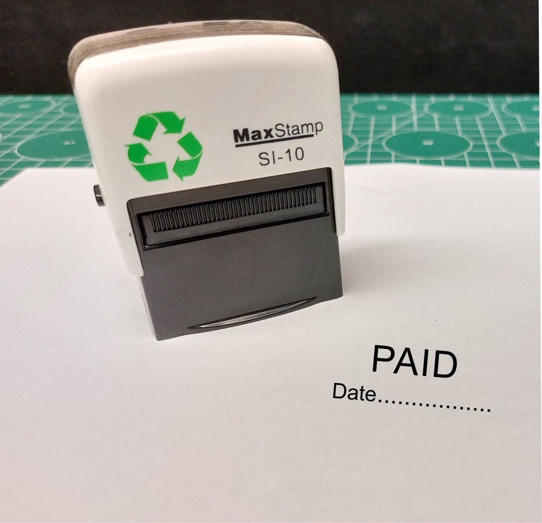 Paid Date Stamp Self Inking Maxstamp 1 Available in 5 Colours - Etsy