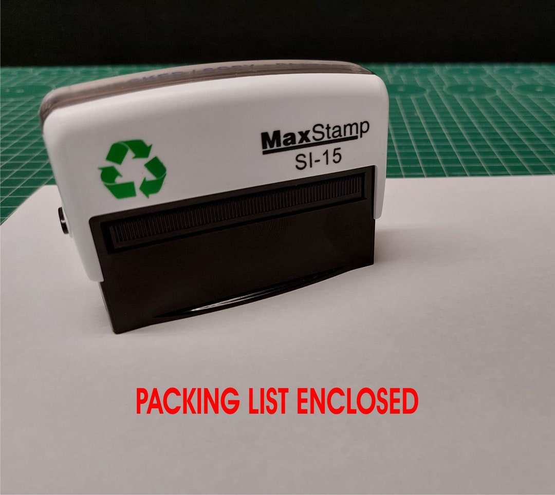 Packing List Enclosed Stamp Self Inking Maxstamp 1.5 Available in 5 Colours - Etsy