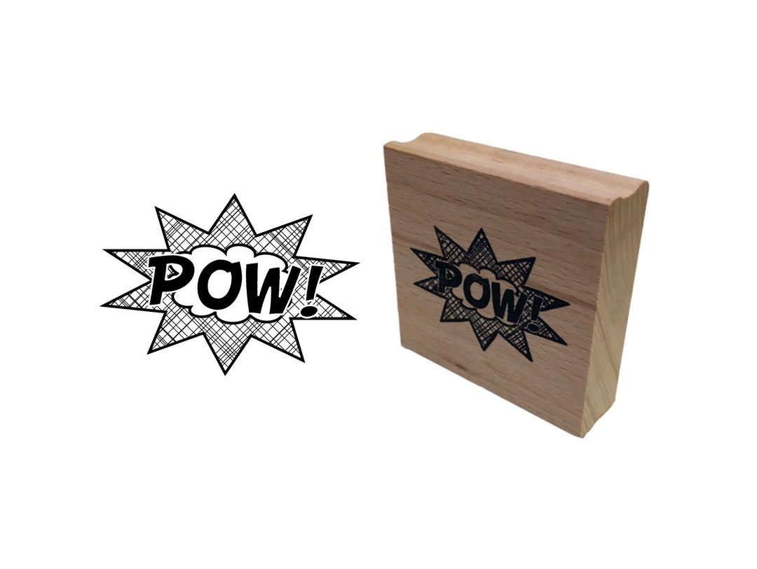 Pow Rubber Stamp, Retro Gift, Comic Book Stamper - Etsy