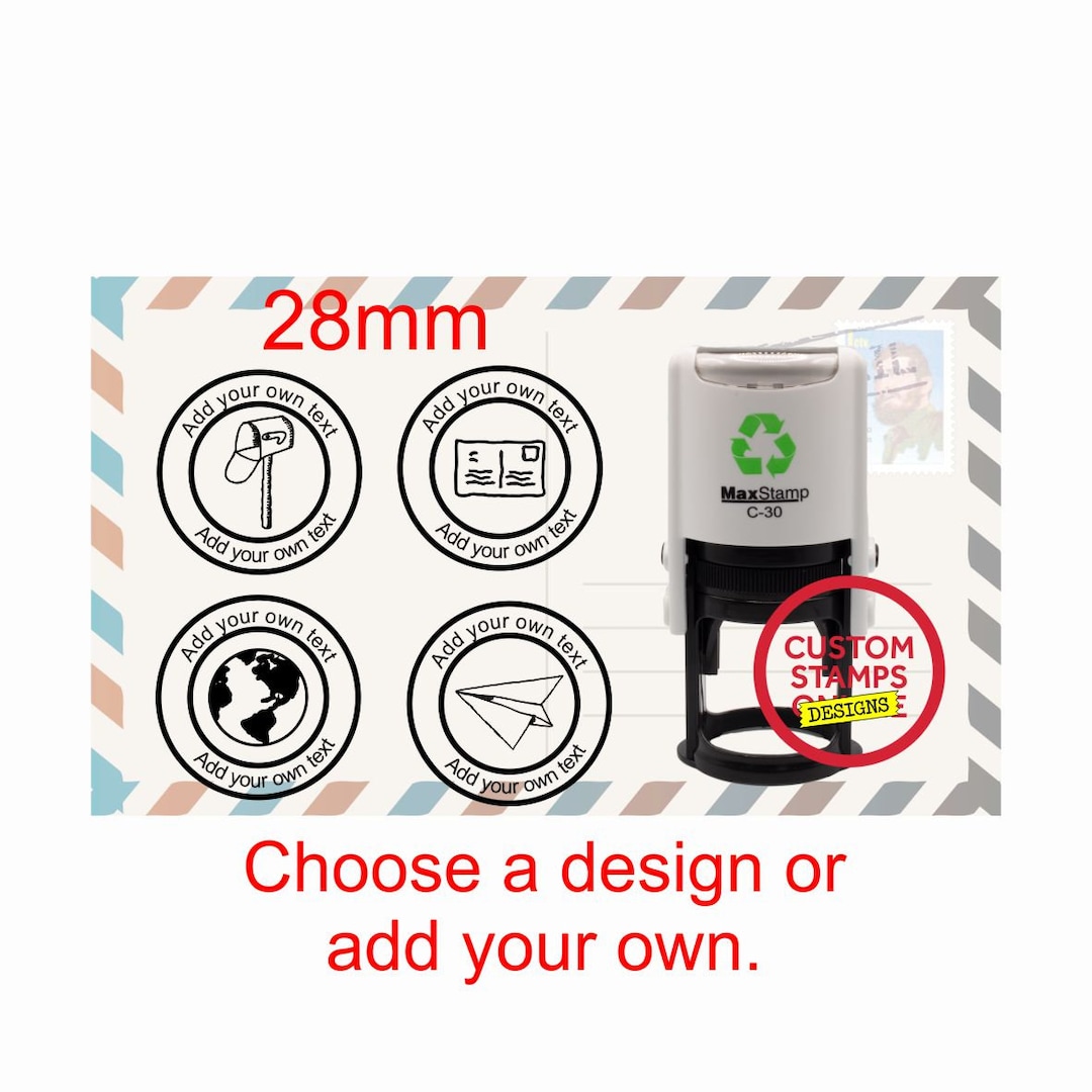 Personalised Postcard Rubber Stamp, Self Inking, Perfect for Postcards ...