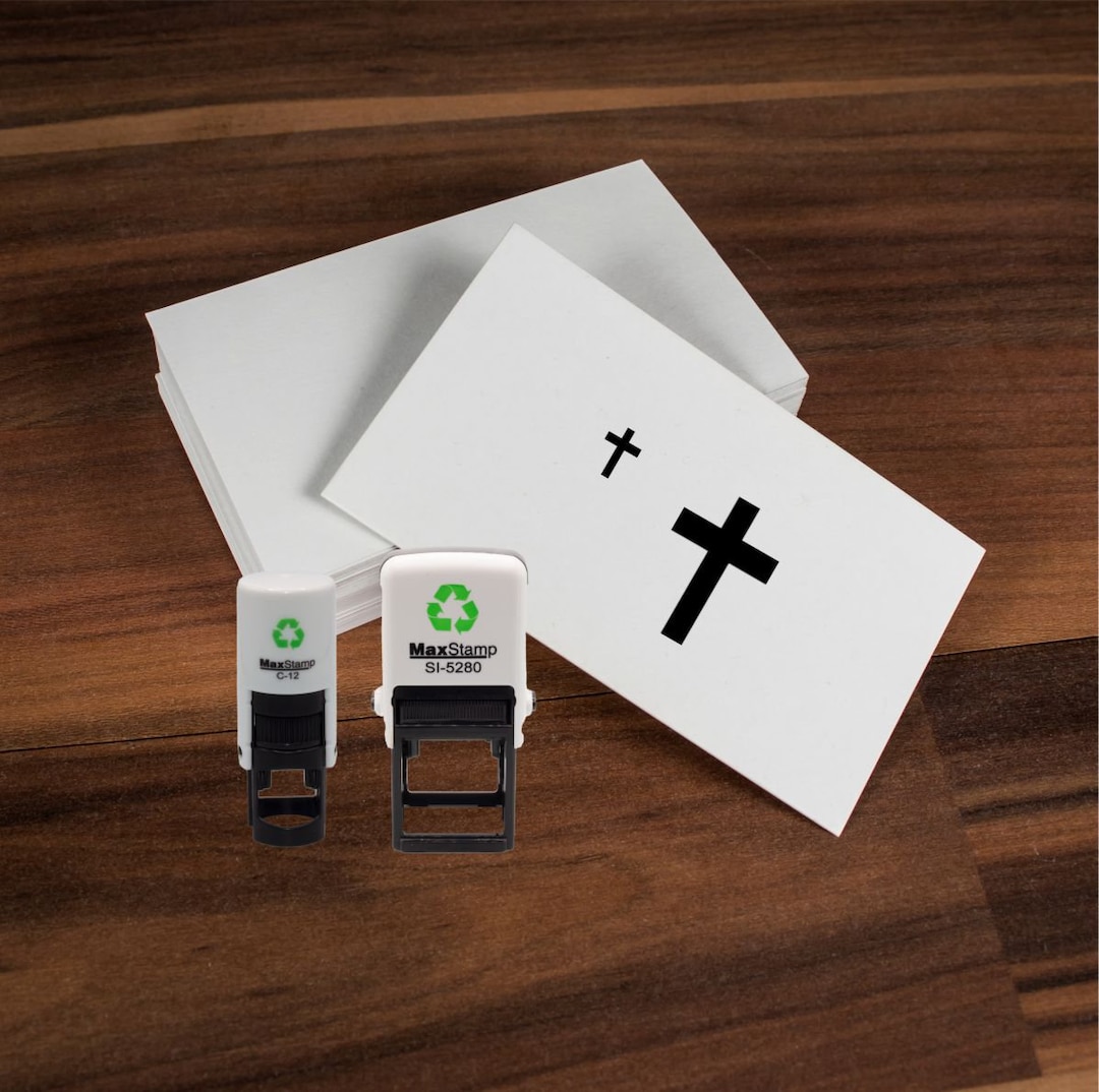 Christian Cross Symbol Self Inking Stamp various Sizes - Etsy