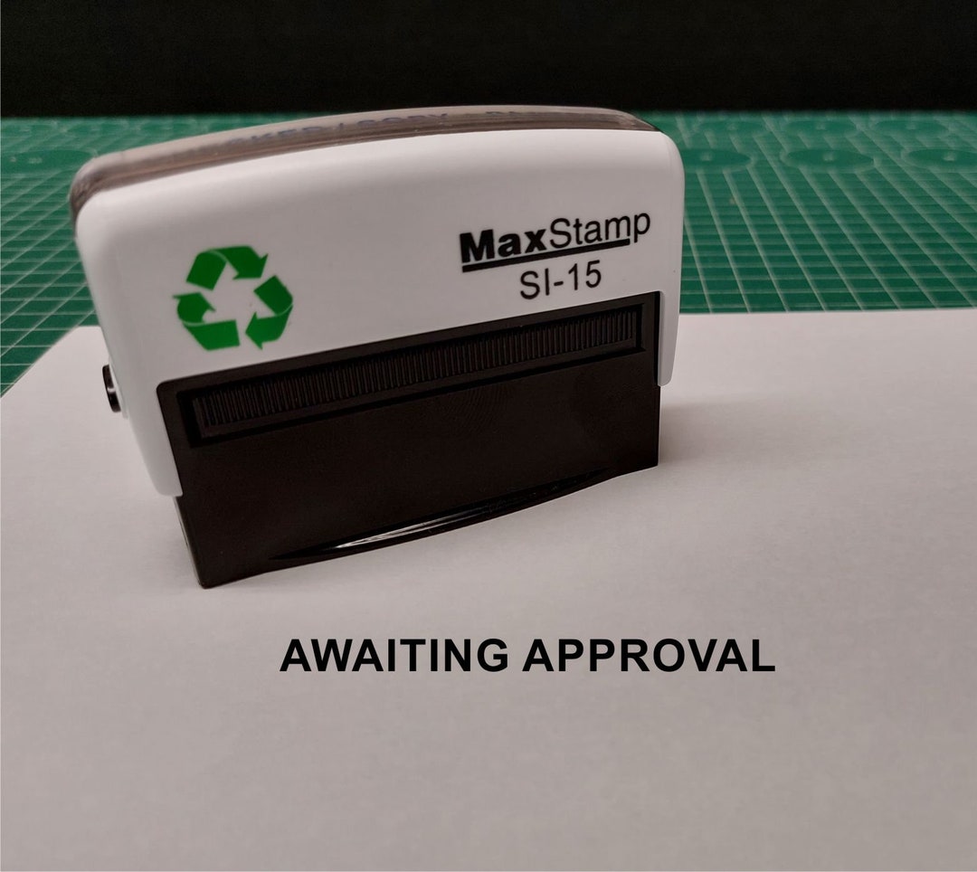 Awaiting Approval Stamp Self Inking Maxstamp 1.5 Available in 5 Colours ...