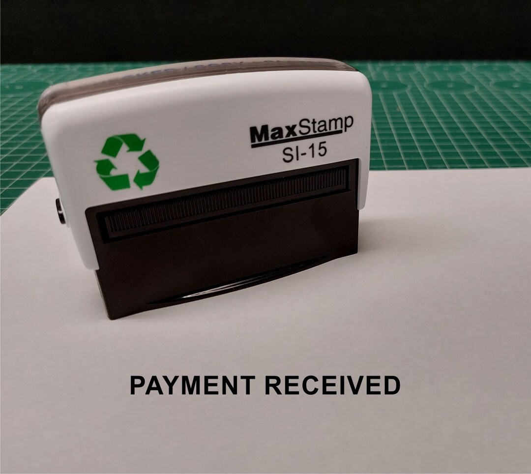 Payment Received Stamp- Self Inking Rubber Stamp - Available in 5 Ink ...