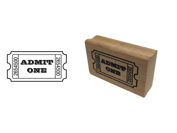 Admit One Rubber Stamp - Etsy
