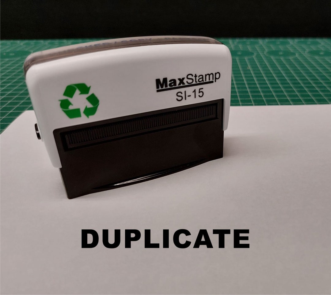 Duplicate Stamp Self Inking Maxstamp 1.5 Available in 5 Colours - Etsy