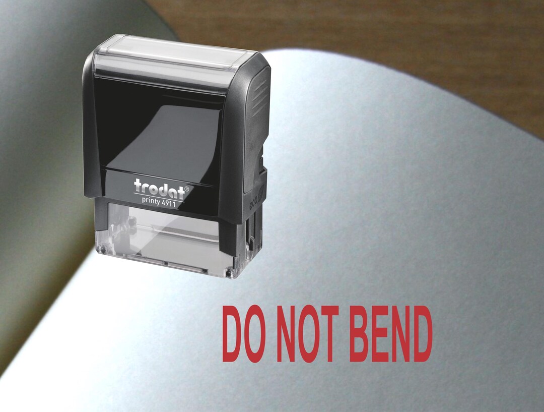 Do Not Bend Stamp - Self Inking Rubber Stamp 37 X 12mm Trodat 4911 ...