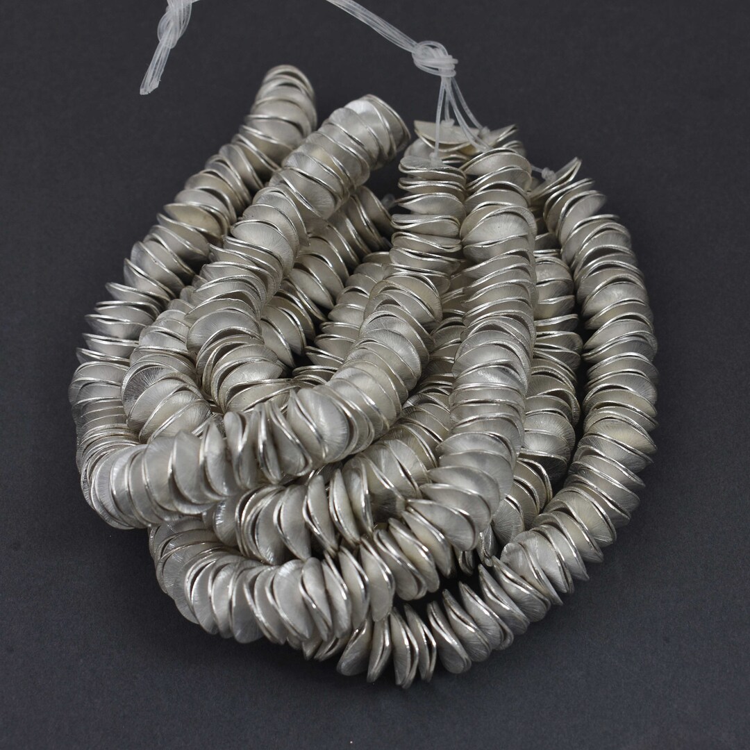 1 Strand Wavy Disc~~~potato Chips Folding Beads~~~brush Finish~~~wavy ...
