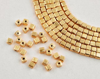 Gold Square Beads - Etsy