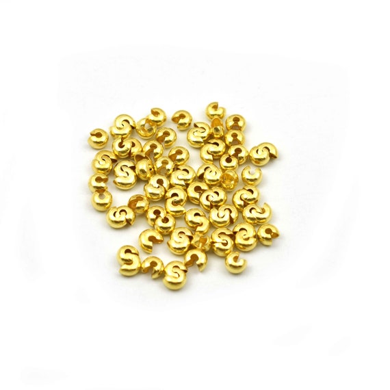 20 Piece Beautiful Half Snail Gold Plated On Copper 5mmx5mm | Etsy