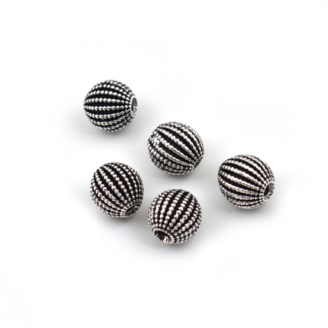 5 Pcs Fine Quality 925 Sterling Silver Bali Beads - Metal Beads ...