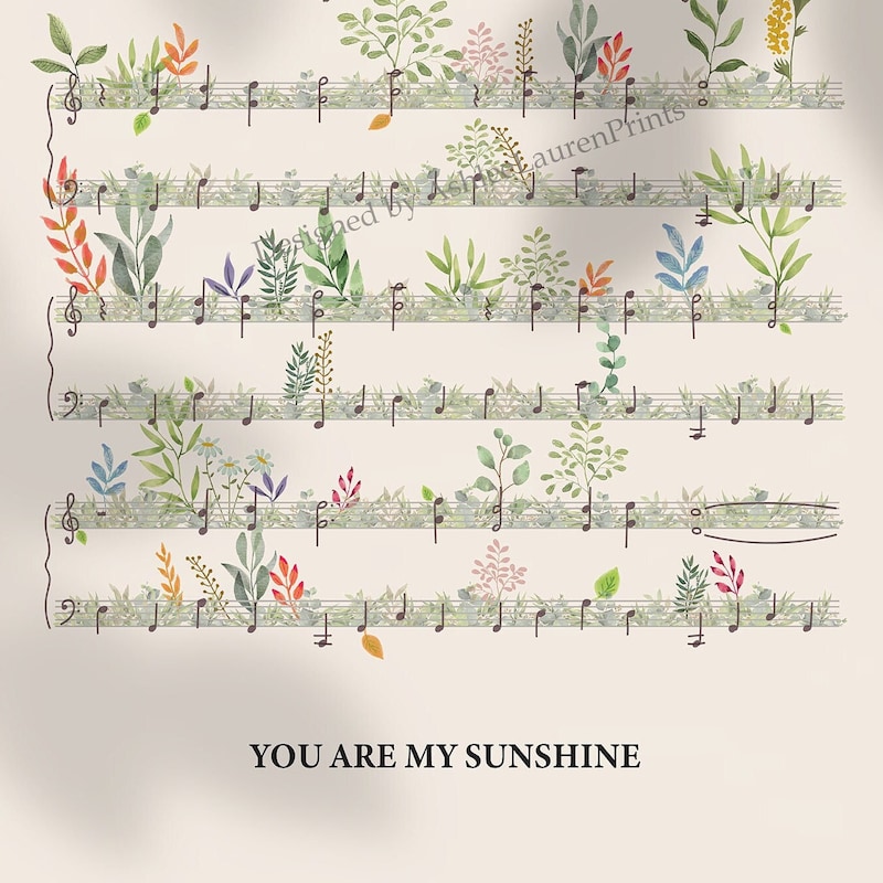 You Are My Sunshine Print - Etsy