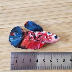 Custom Betta Fish Keychain, Hand-made Polymer Clay Figurine/charm ...
