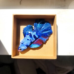 Custom Betta Fish Keychain, Hand-made Polymer Clay Figurine/charm ...