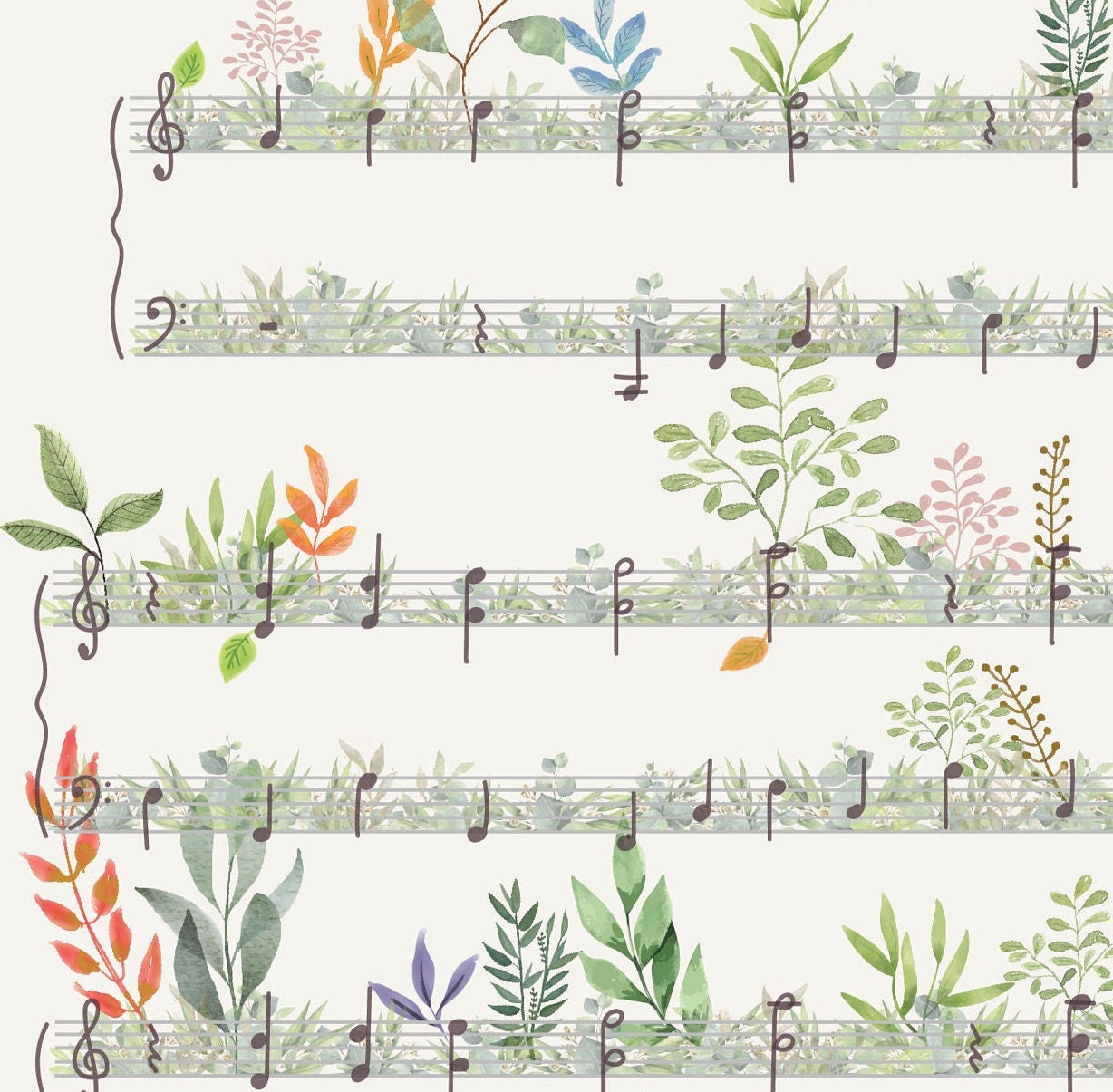 Custom Song Music Sheet Floral Print - Etsy