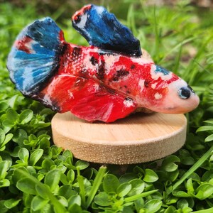 Custom Betta Fish Keychain, Hand-made Polymer Clay Figurine/charm ...