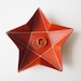 Set of Two Leather Origami Star Tray, Leather Tidy Star Tray, Leather ...