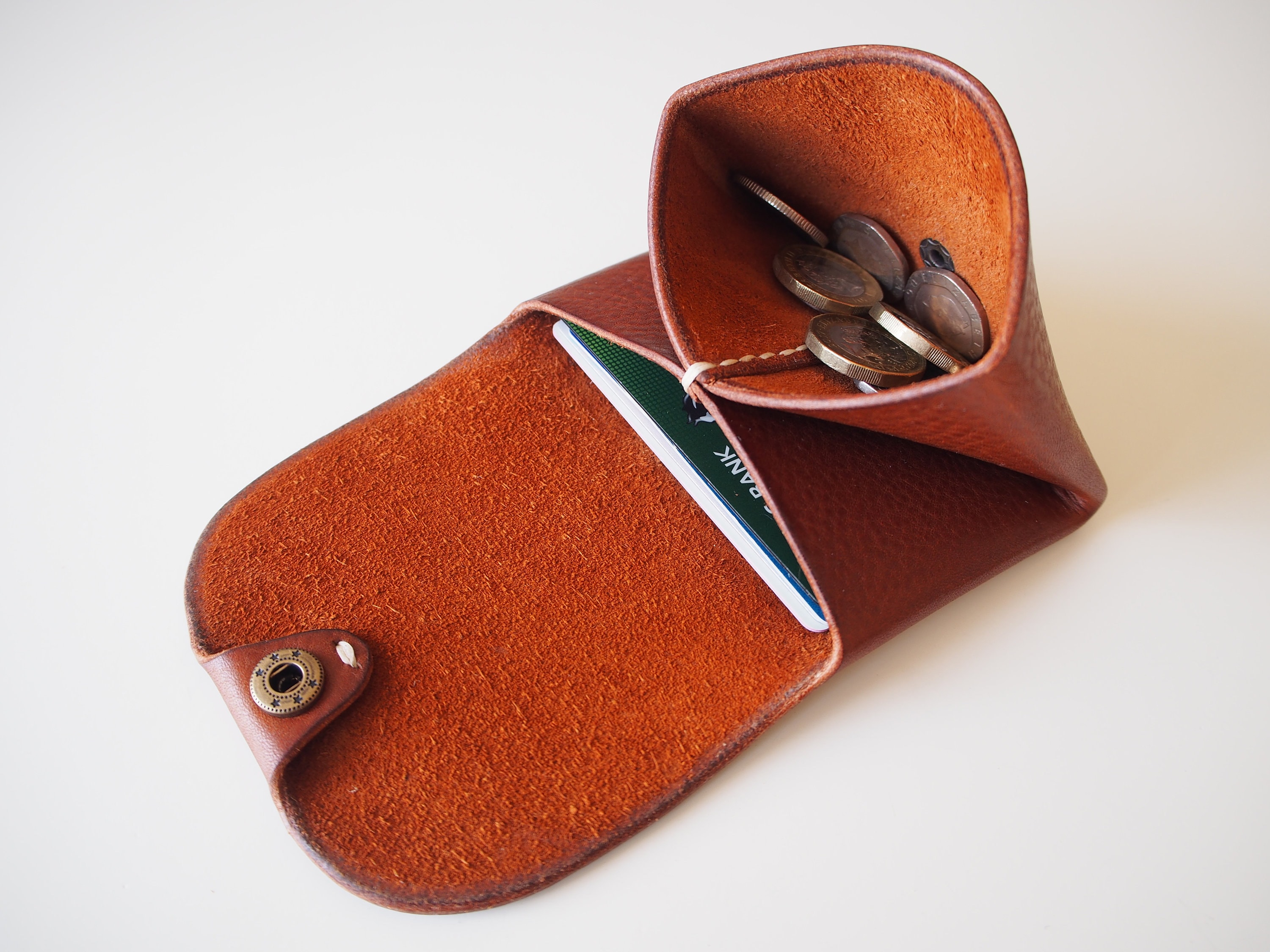 Leather Origami Wallet Minimal Wallet Leather Coin Purse - Etsy