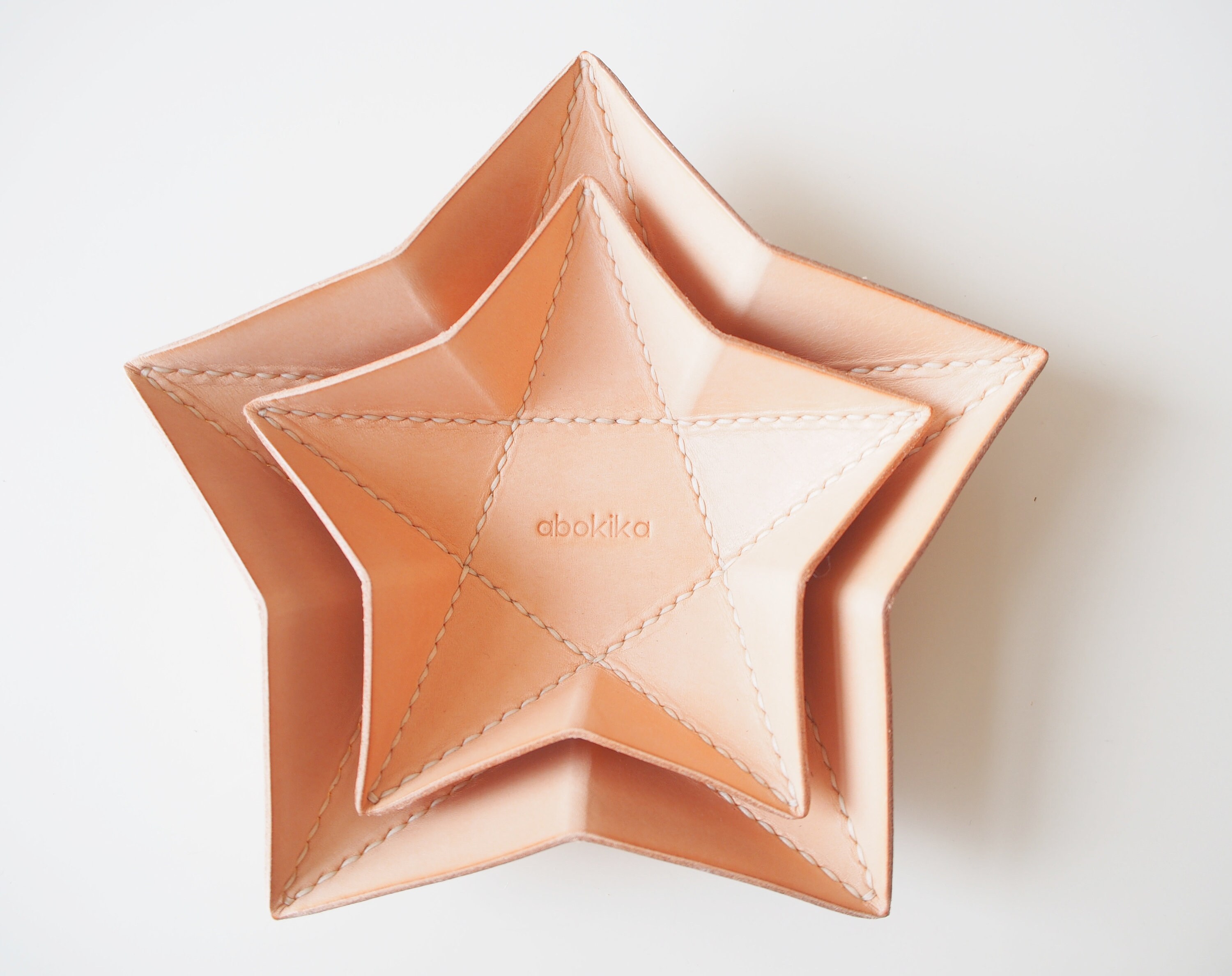 Medium Leather Origami Star Tray Leather Tidy Star Tray - Etsy