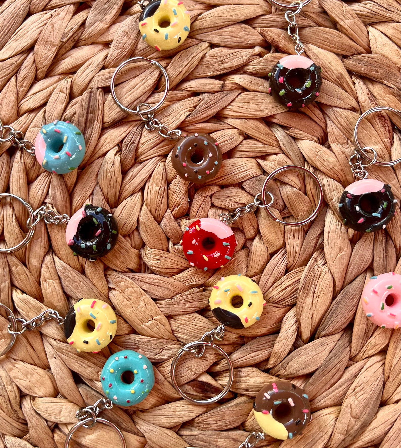 Resin Donut Keychain - Etsy