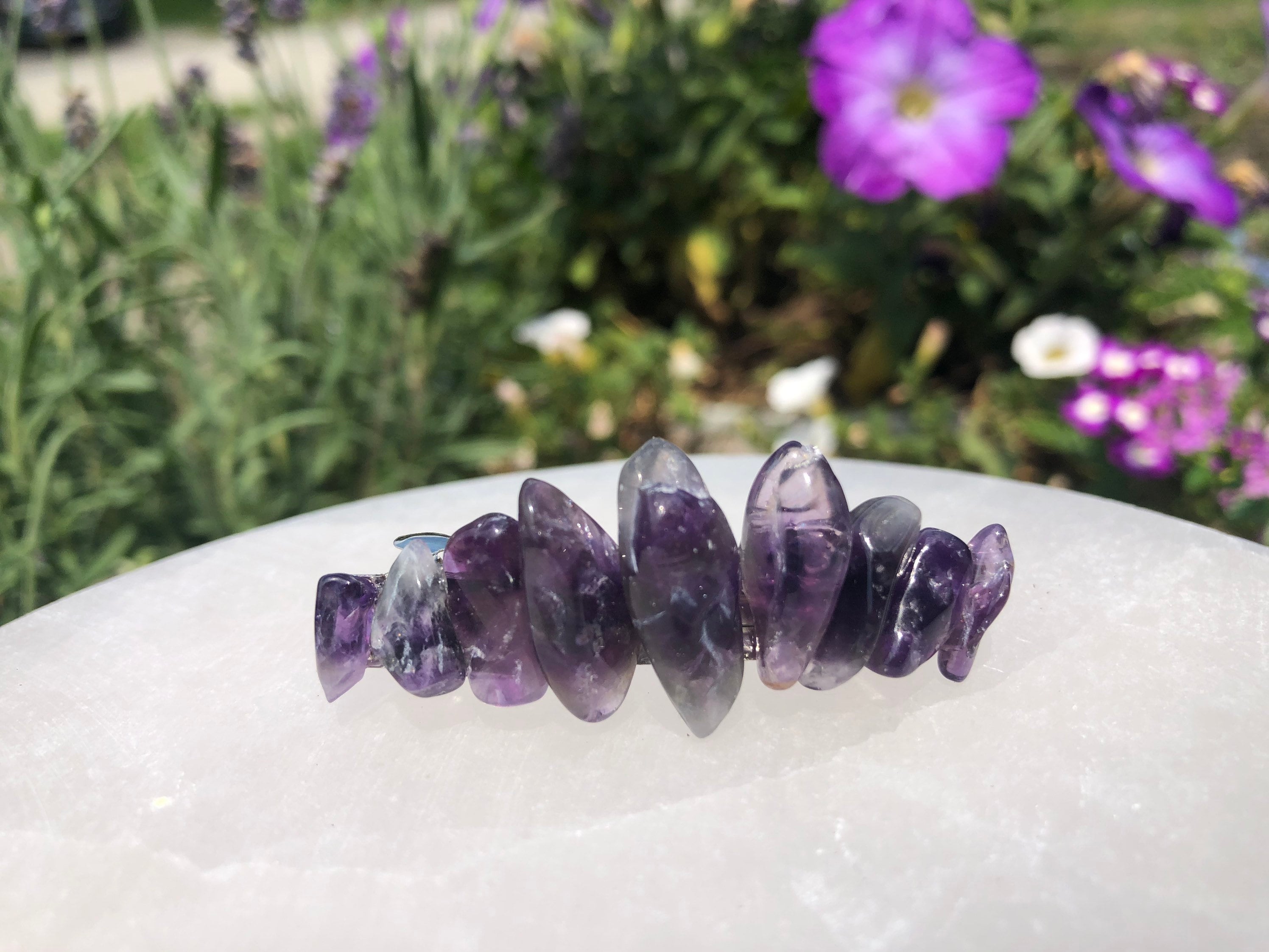 Amethyst Crystal - Barrette - Etsy