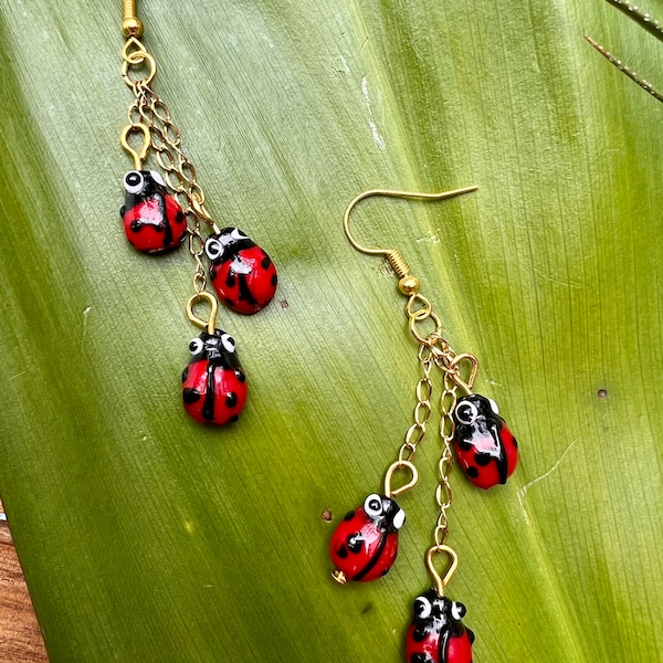 Ladybug Earrings - Etsy