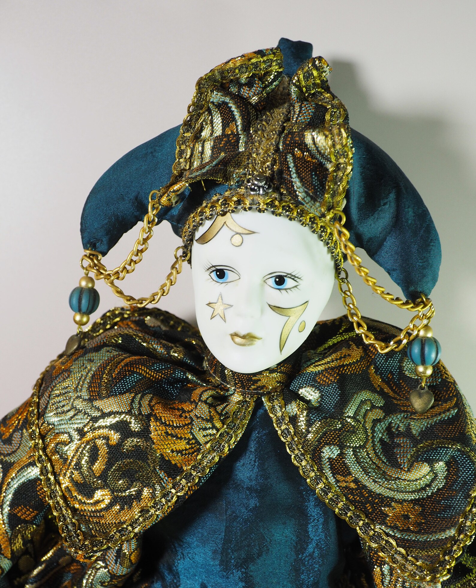 Vintage Porcelain Venetian Doll Arlnkin. 60 Cm. - Etsy