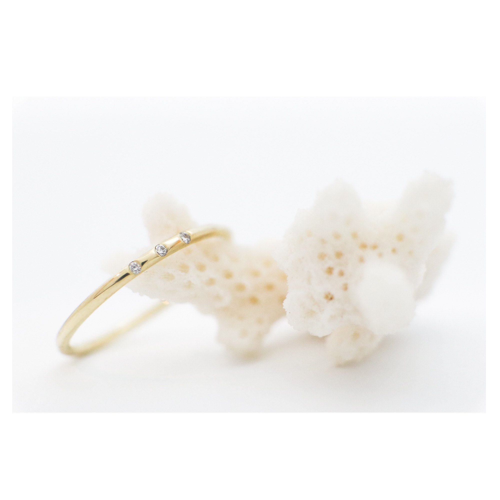 Mini Diamond Ring Rose Gold Tiny Ring Engagement Ring - Etsy