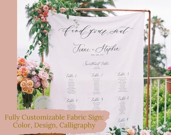 Custom Seating Chart Wedding Sign - Etsy