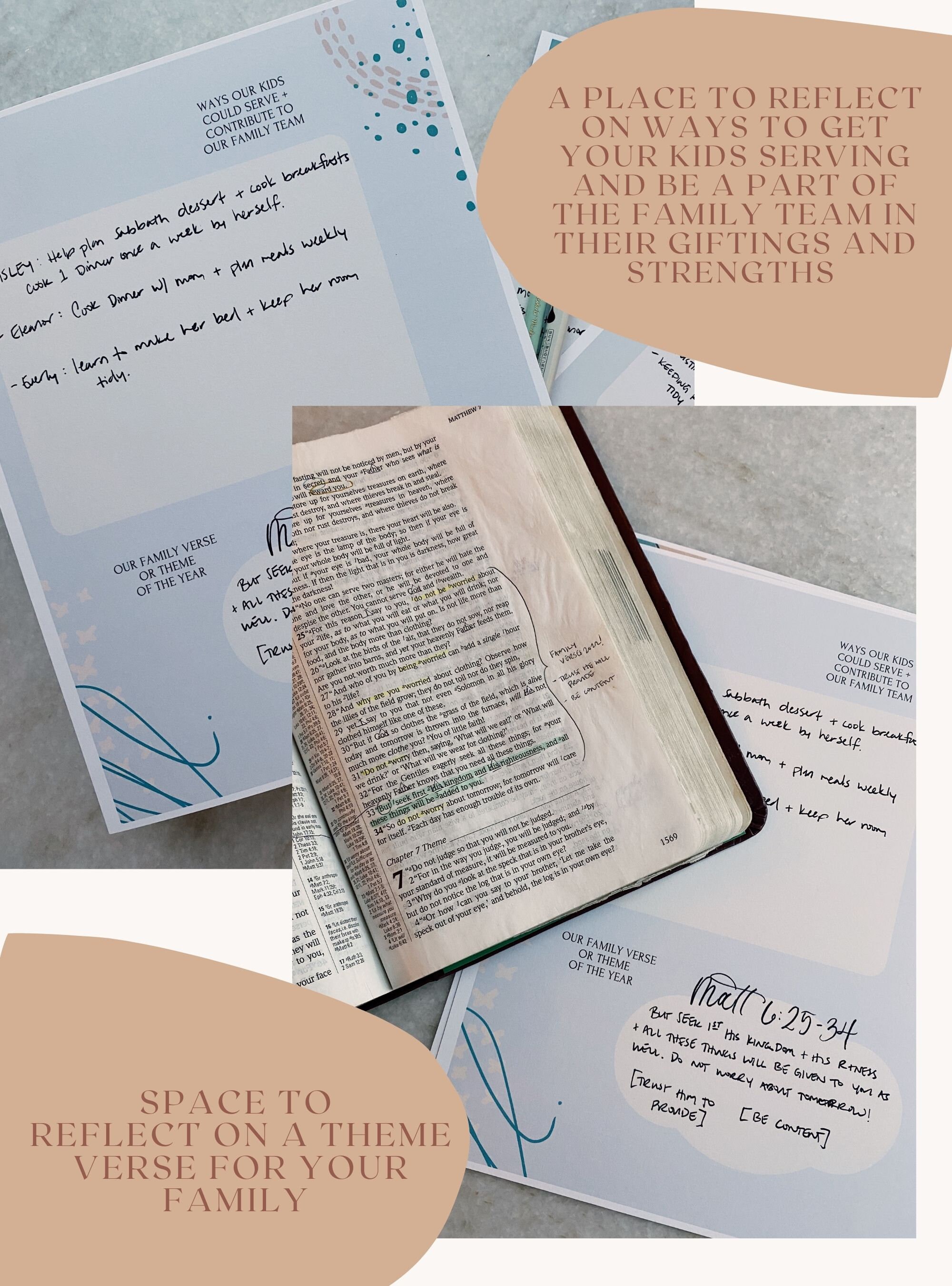 2023 Printable Planner Family Vision Worksheet Christian - Etsy