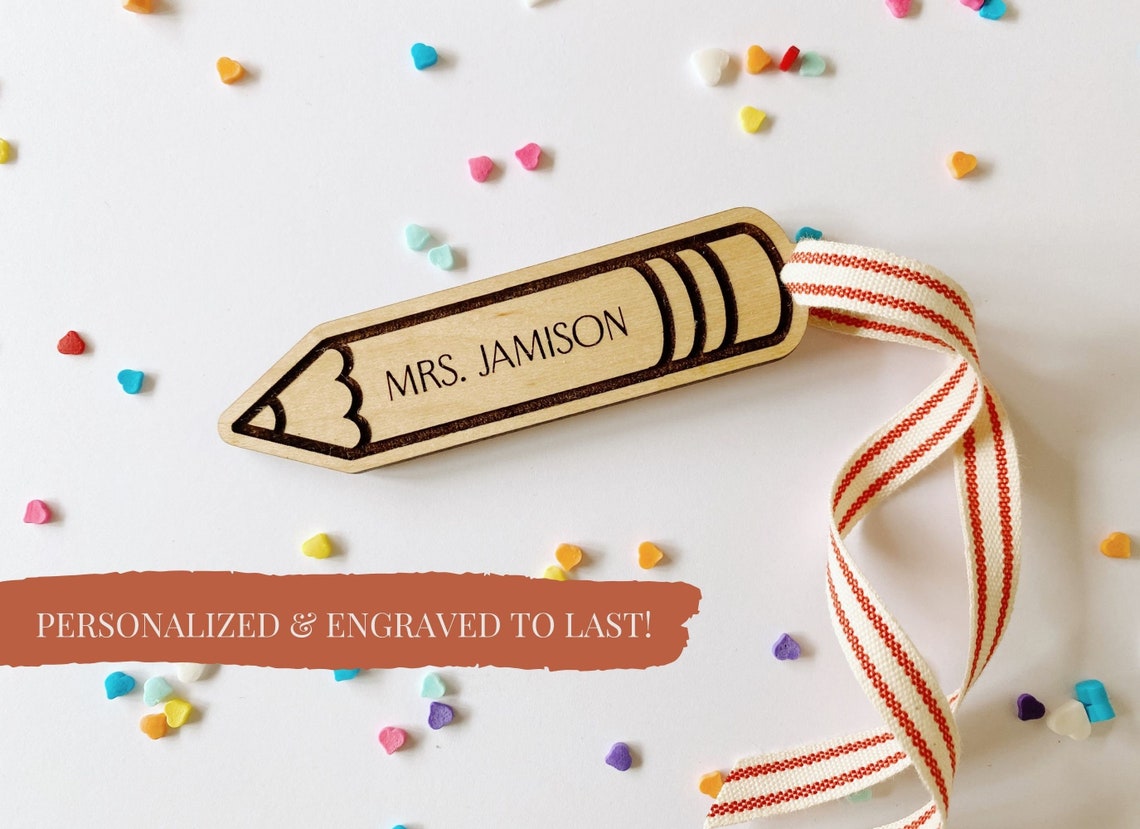 Personalized Teacher Appreciation Pencil Gift Tag Pencil - Etsy
