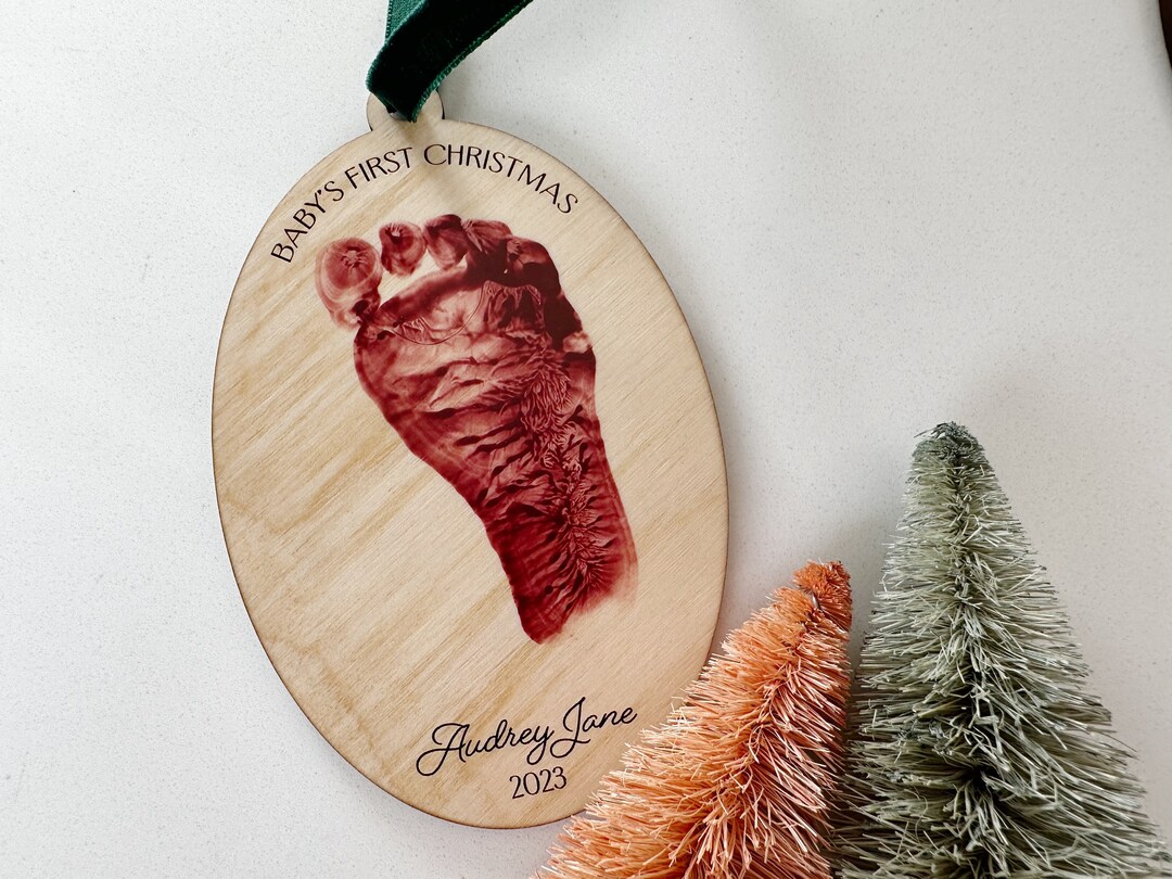 Footprint Ornament, Baby Footprint Keepsake, Christmas Craft for Kids ...