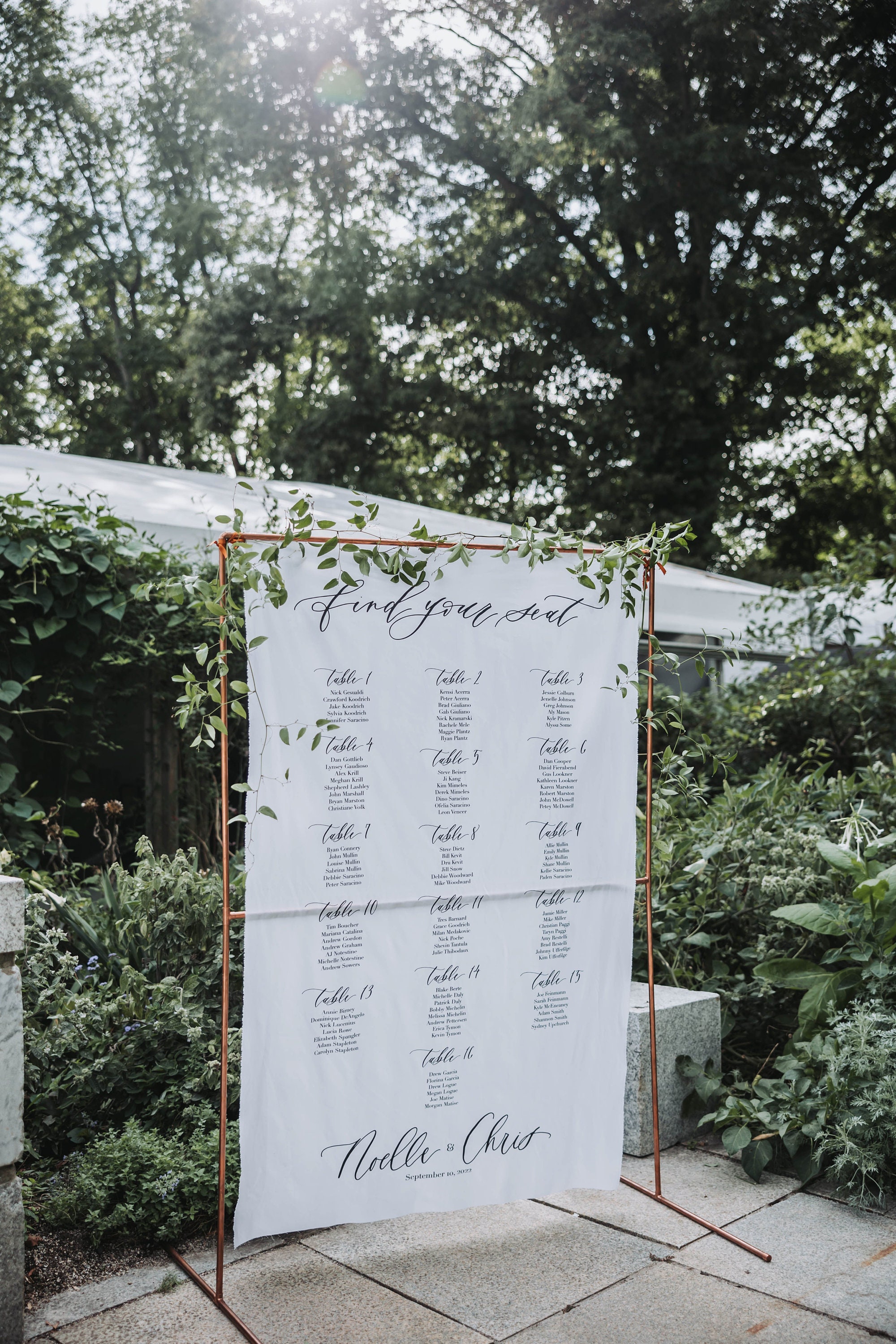 Alphabetical Seating Chart, Fabric Backdrop Sign, Boho Wedding Seating ...