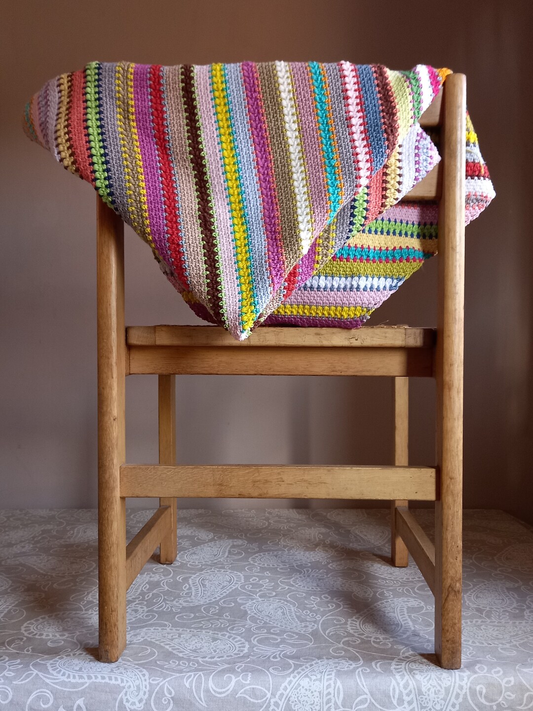 Crochet Table Cover Pattern: Farmhouse Style Yarn Scrap Project (PDF ...