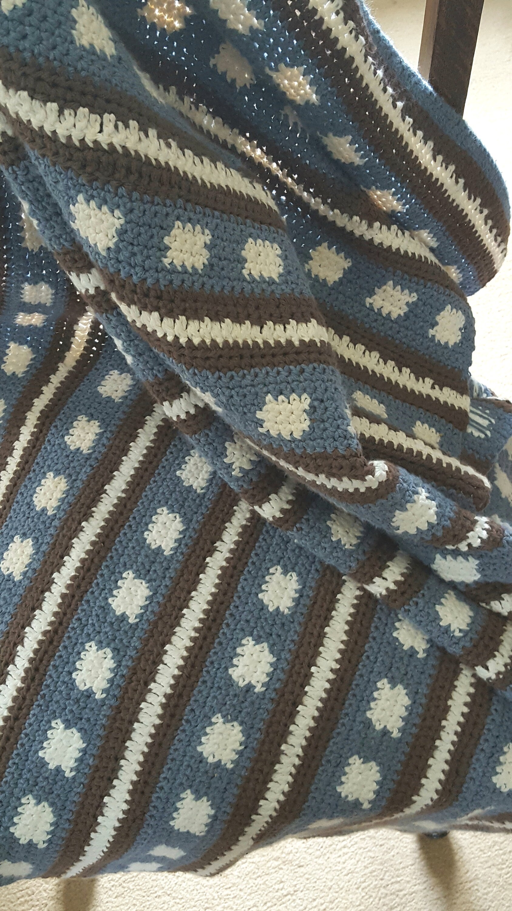 Rectangular Blue Crochet Rug Pattern for Beginners to Crochet, Cosy ...