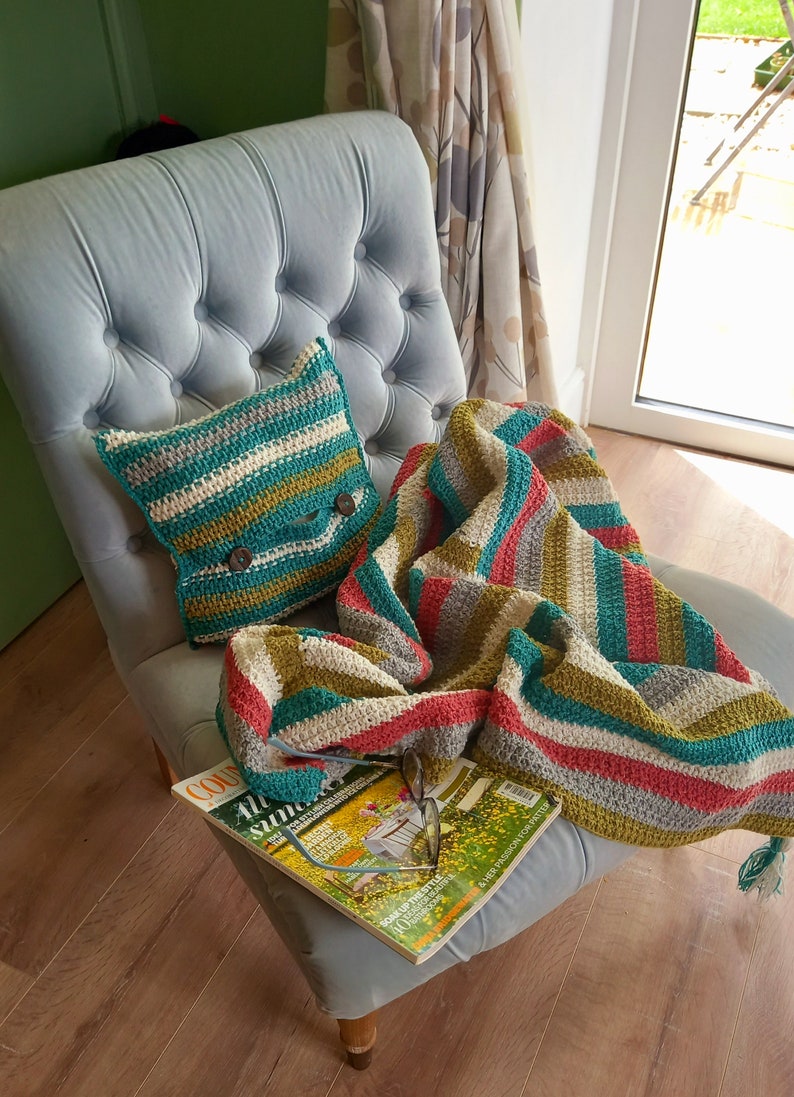 Seascape Crochet Throw - Instant Download Pattern in U.K. and U.S ...