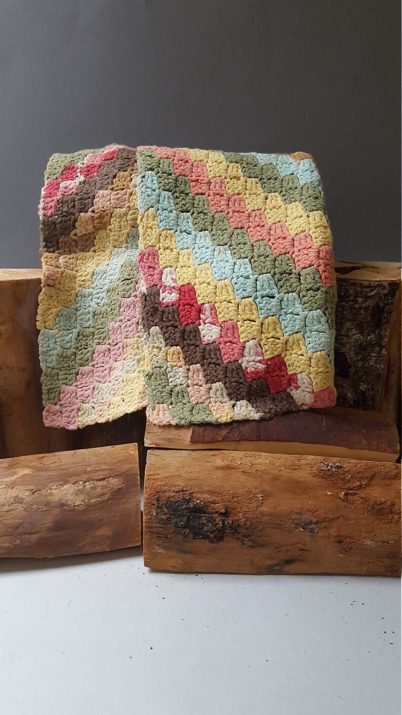 Crochet Pattern for Yarn Scraps Cotton Rug - Printable Pattern - Chunky ...