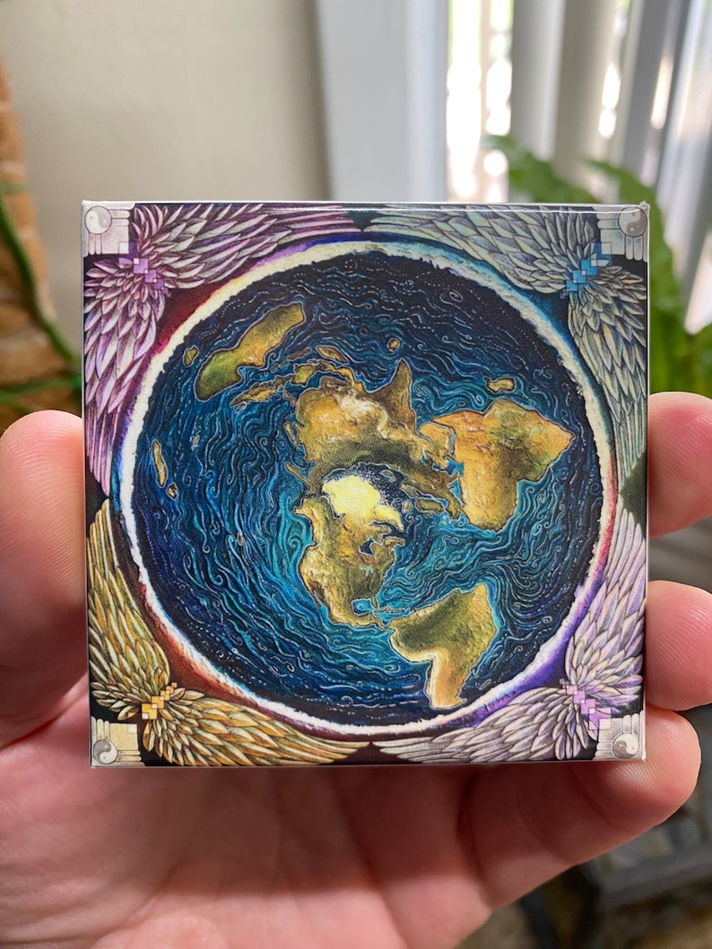 Four Corners of Earth Artwork Refrigerator Magnet - Etsy