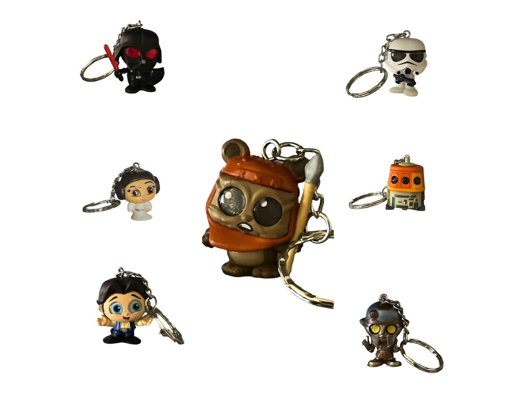 Adorable Upcycled Recycle Figure Toys Space Good Vs Evil Keychain Your ...