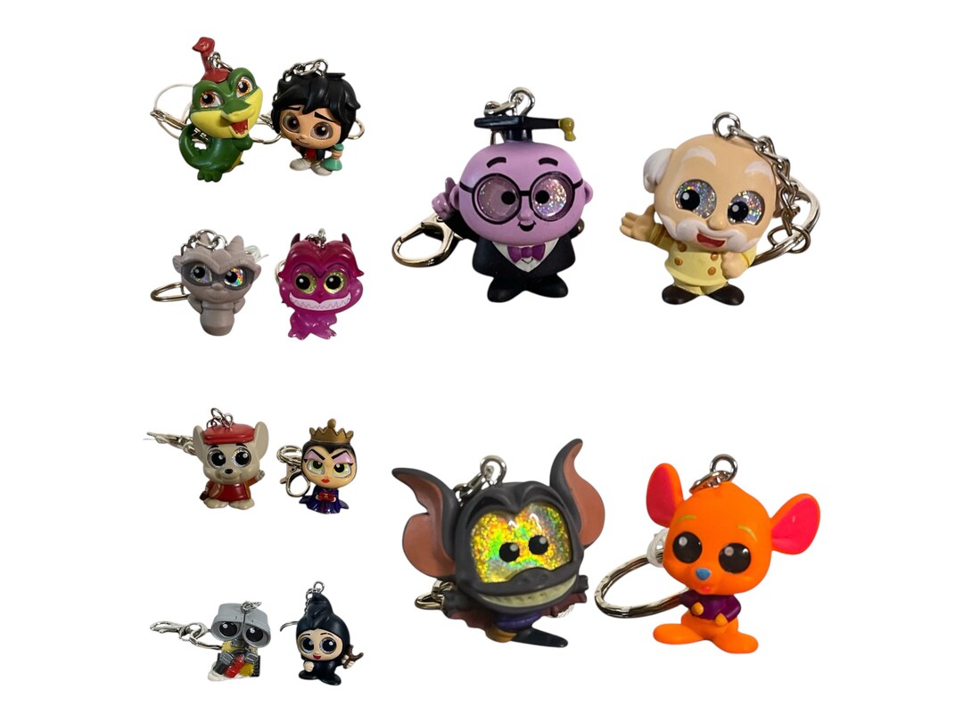 Adorable Recycle Repurposed Figure Toys Keychain Ali Gator Hiro Laverne ...