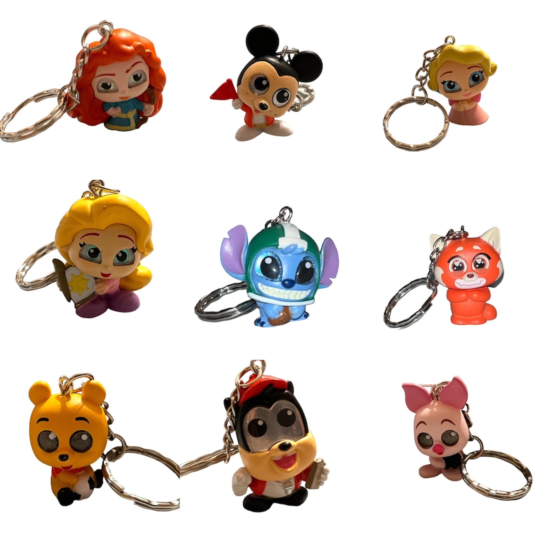 Adorable Recycle Figure Toys Keychain Student Academy Merida Mickey ...