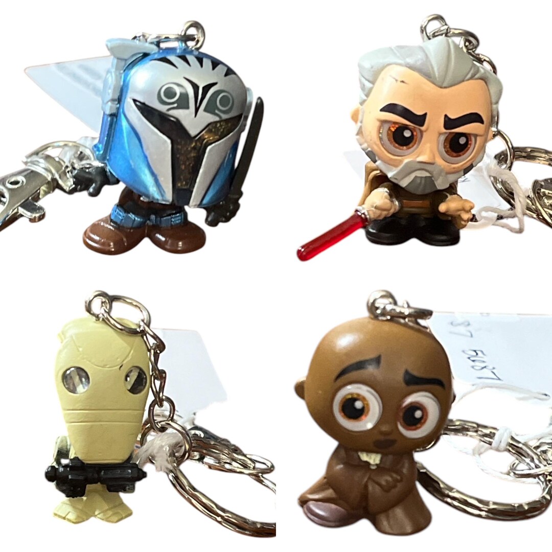 Adorable Upcycled Recycle Figure Toys Keychain Good Vs Evil Your Choice ...