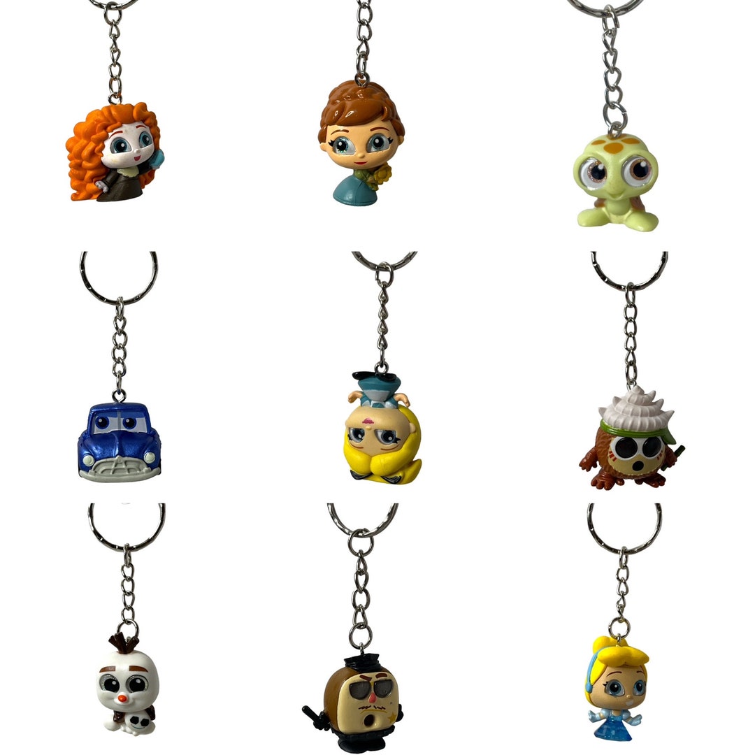 Adorable Upcycle Recycle Figure Toys Keychain Olaf Cinderella Alice ...
