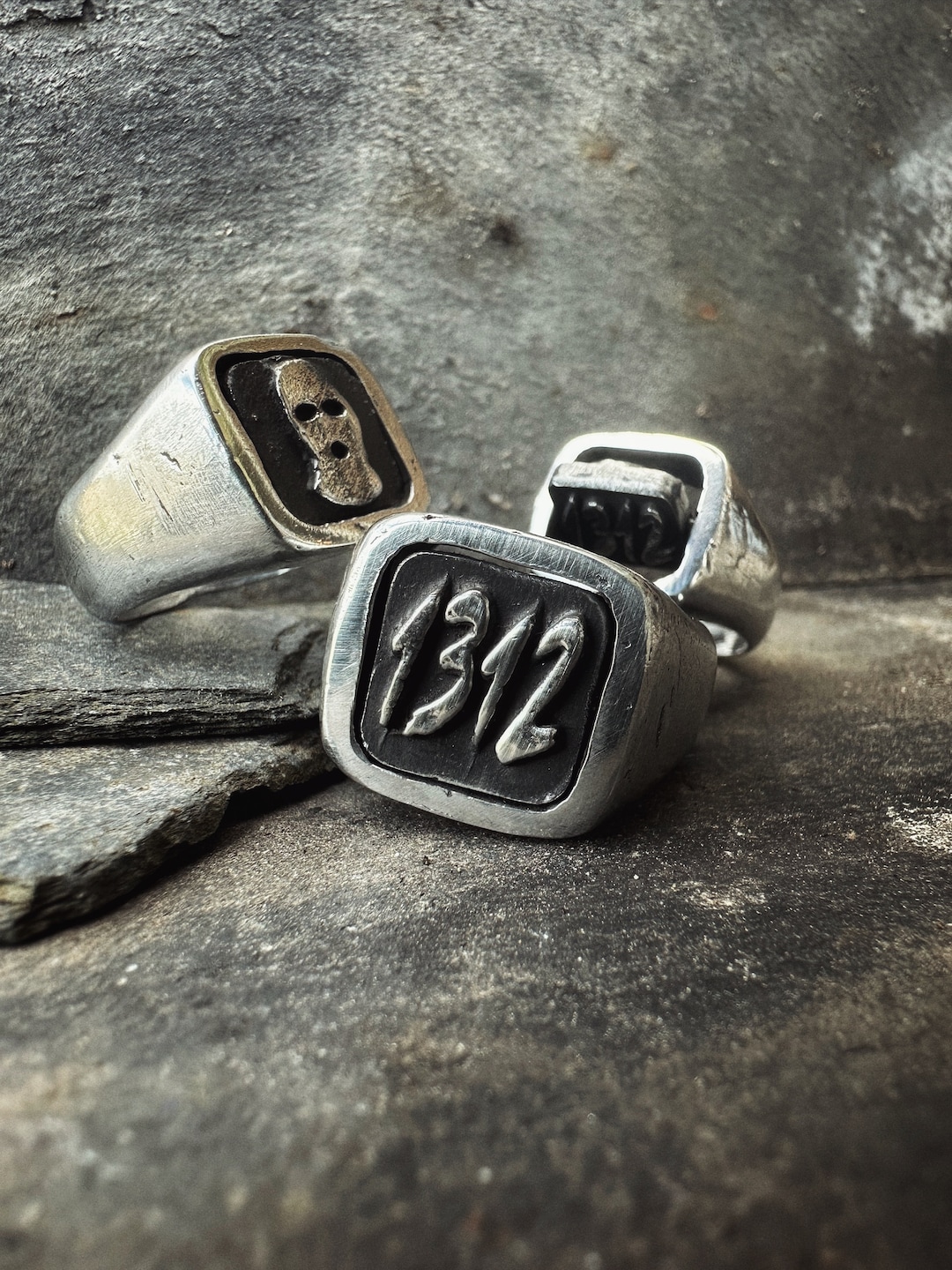 1312 Reversible Signet Ring, ACAB Jewelry, Alternative Ring, Unisex ...