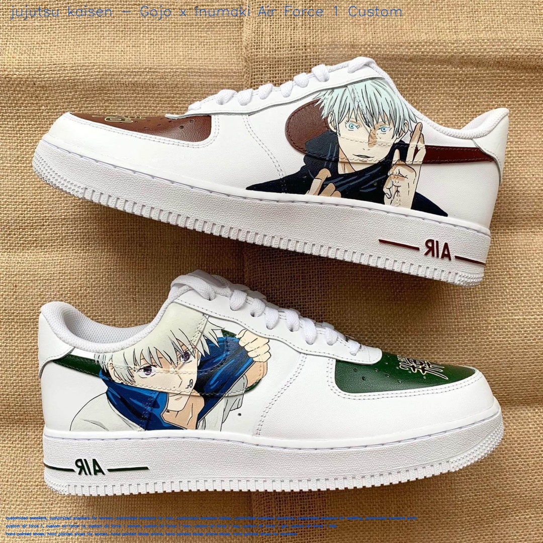 Jujutsu Kaisen Gojo X Inumaki Air Force 1 Custom Custom Air Force 1 ...