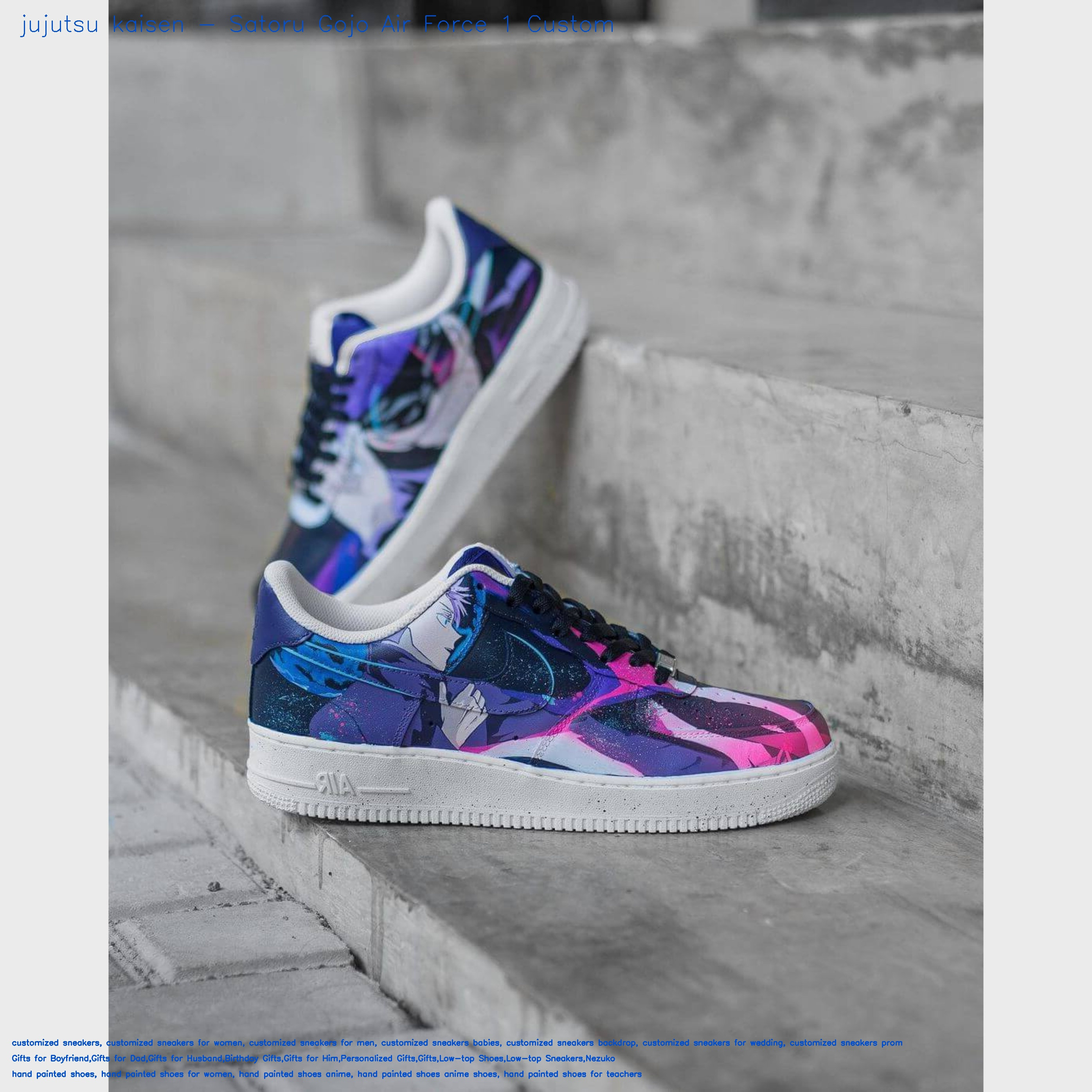 Jujutsu Kaisen Satoru Gojo Air Force 1 Custom Custom Air Force 1 ...